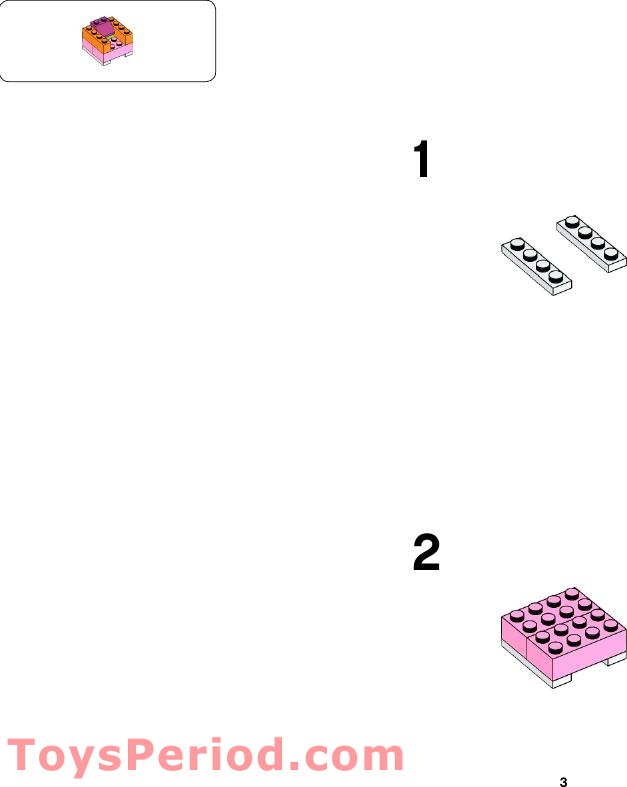 LEGO 4625 LEGO Pink Brick Box Instructions and Parts List