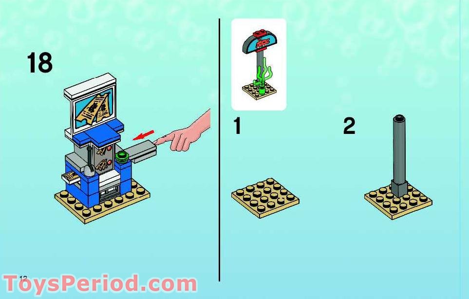LEGO 3830 Bikini Bottom Express Instructions and Parts List