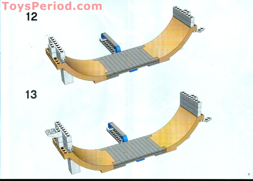 LEGO 3537 Skateboard Vert Park Challenge Instructions and Parts List