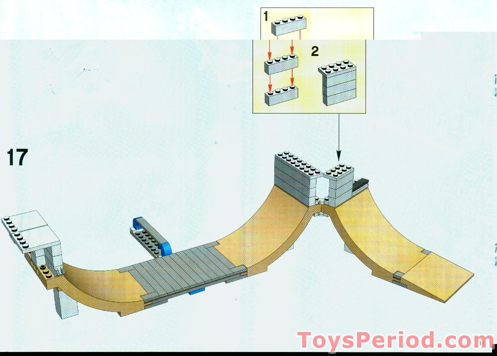 LEGO 3537 Skateboard Vert Park Challenge Instructions and Parts List