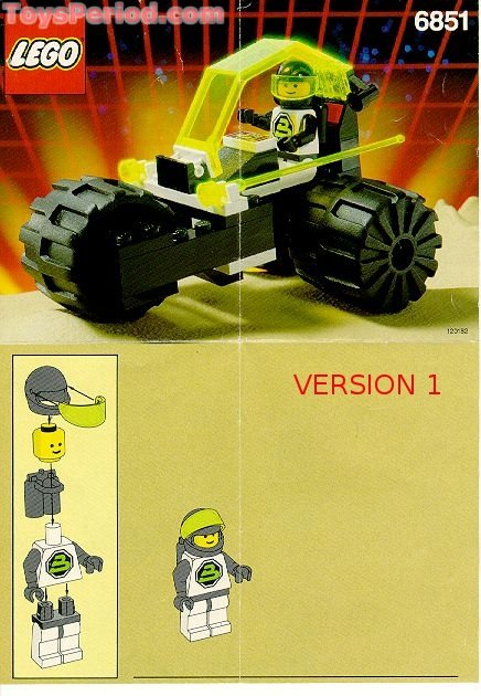 LEGO 6851 Tri-Wheeled Tyrax Instructions and Parts List