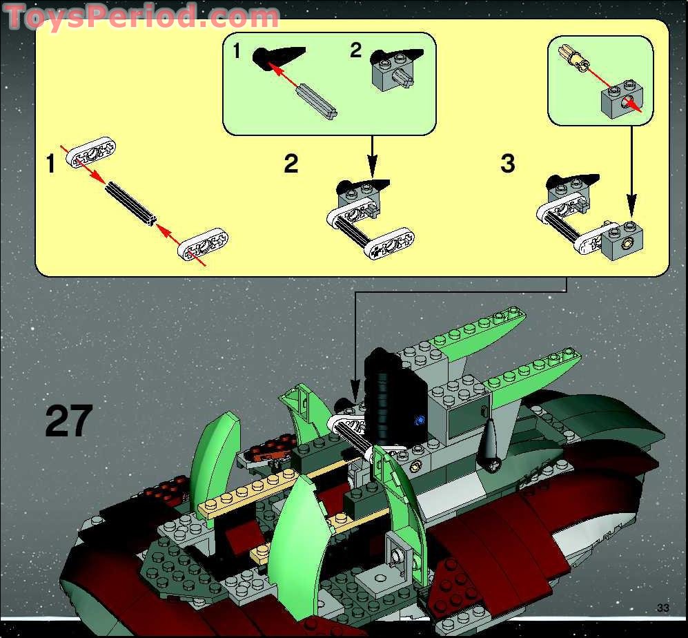 LEGO 6209 Slave I Instructions and Parts List