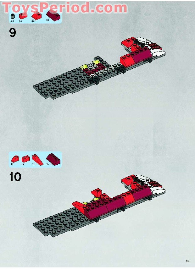LEGO 7679 Republic Fighter Tank Instructions and Parts List