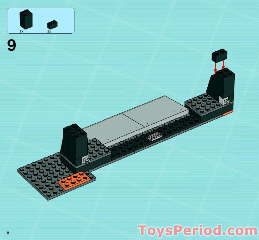 LEGO 8634 Mission 5: Turbocar Chase Instructions and Parts List