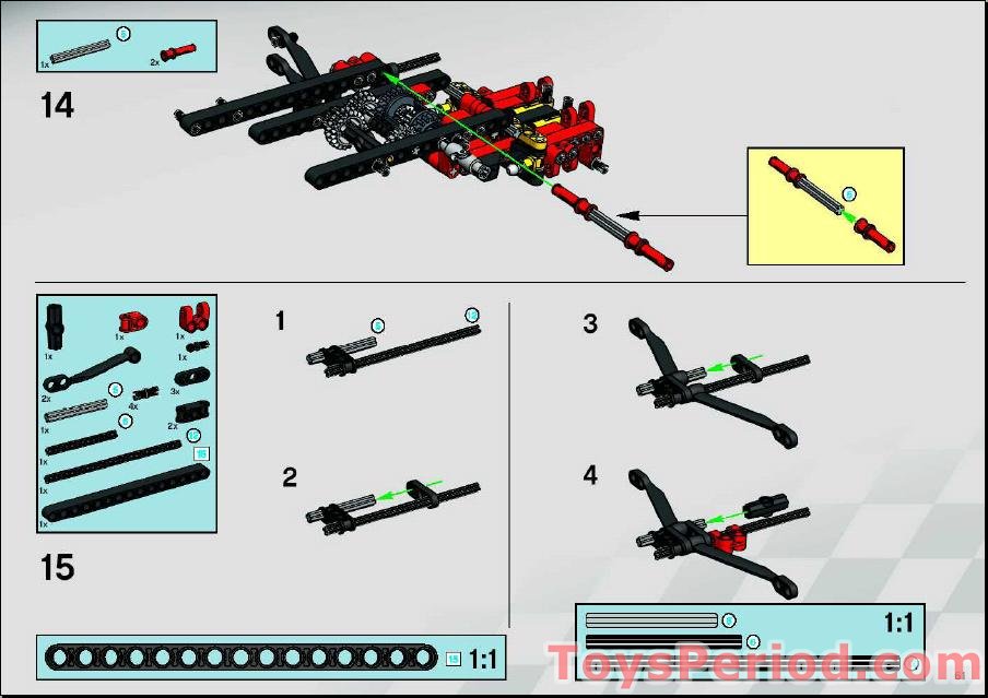 LEGO 8674 Ferrari F1 Racer 1:8 Instructions and Parts List