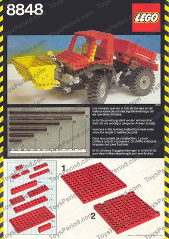 LEGO 8848 Power Truck Instructions and Parts List