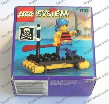 LEGO 1733 Shipwrecked Pirate - Boxed Instructions and Parts List