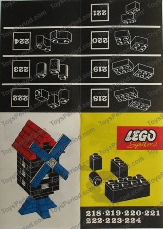 LEGO 221 1x2 Bricks Set Parts List