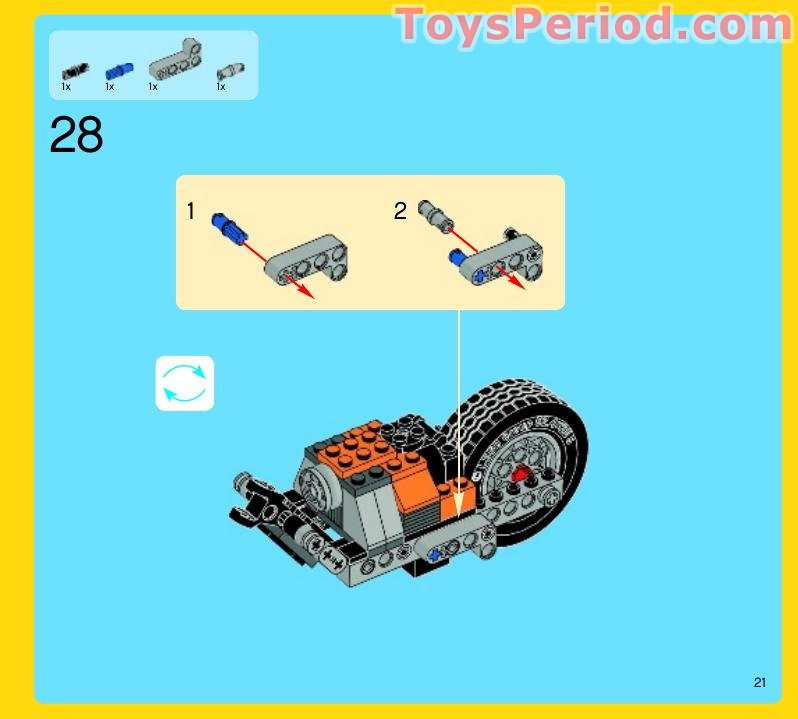 LEGO 7291 Street Rebel Instructions and Parts List
