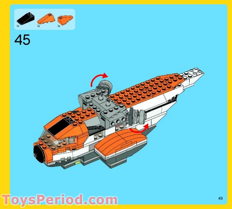 LEGO 7345 Transport Chopper Instructions and Parts List