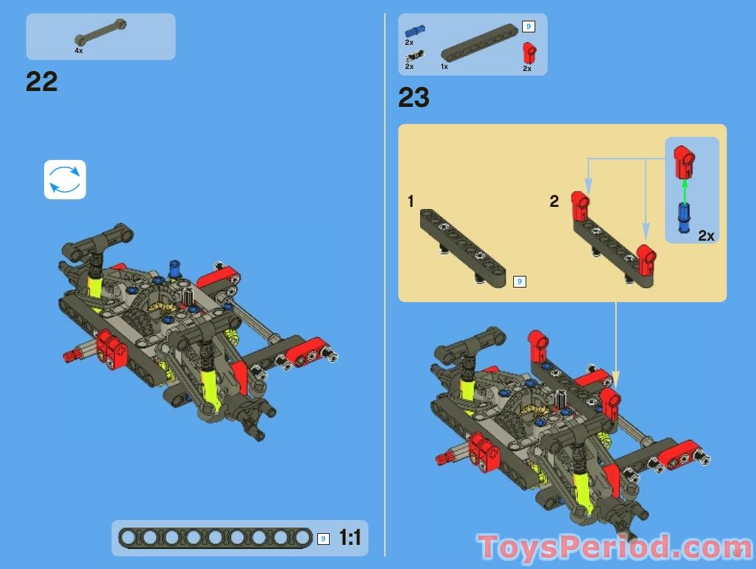 LEGO 8070 Supercar Instructions and Parts List