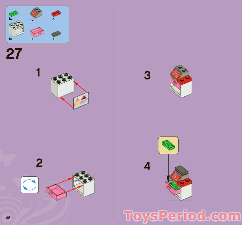 LEGO 3061 City Park Cafe Instructions and Parts List