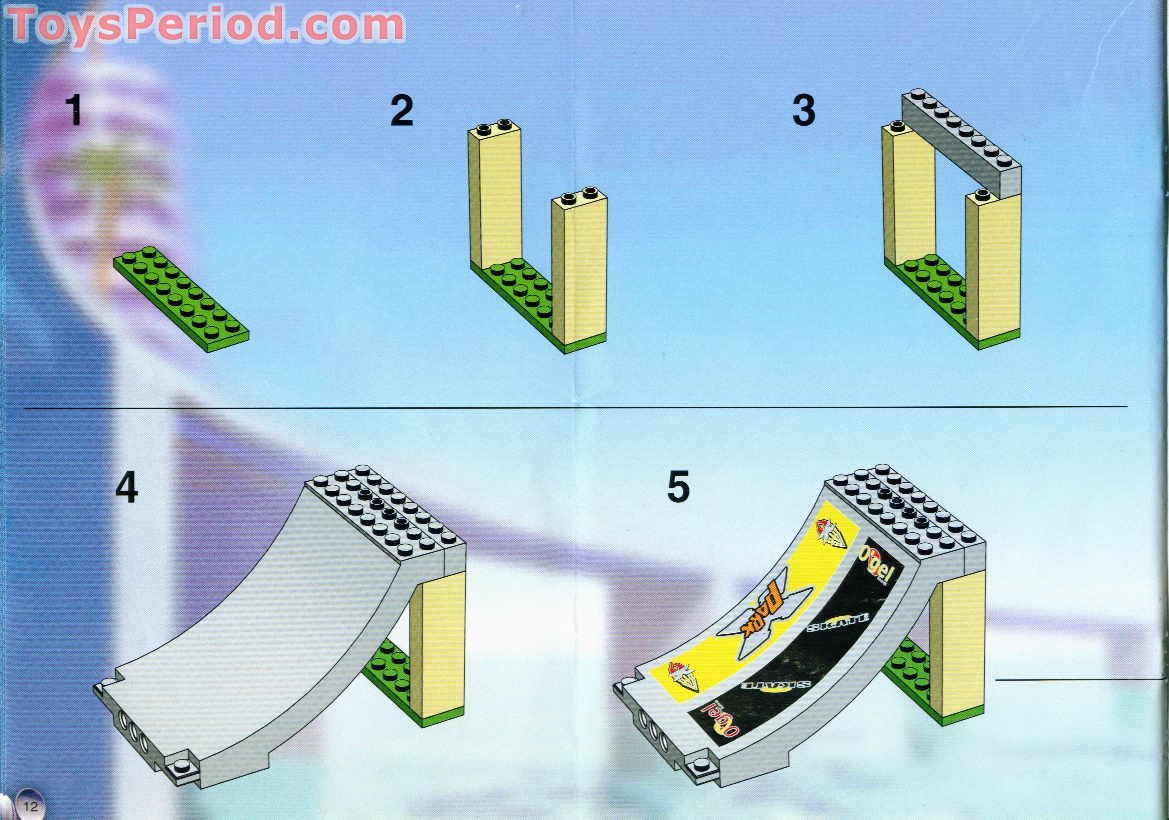 LEGO 6738 Skateboard Challenge Instructions and Parts List