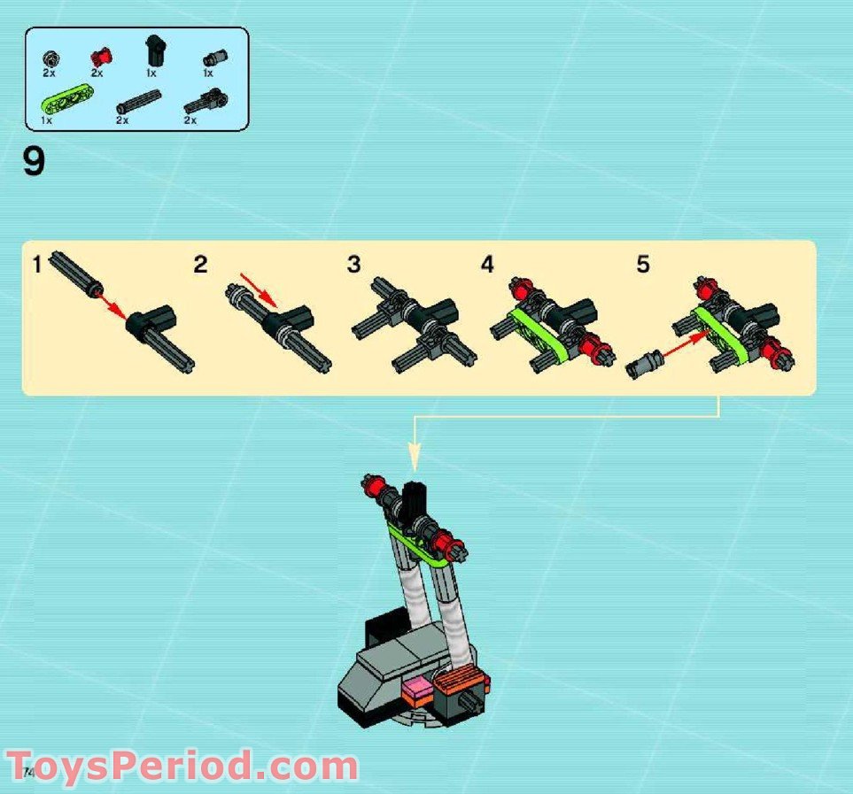 LEGO 8637 Mission 8: Volcano Base Instructions and Parts List