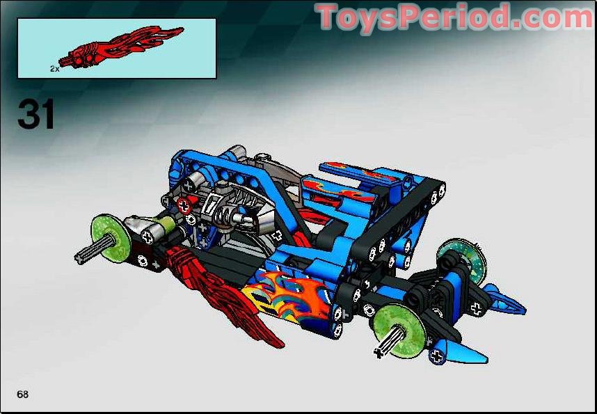 LEGO 8646 Speed Slammer Bike Instructions and Parts List