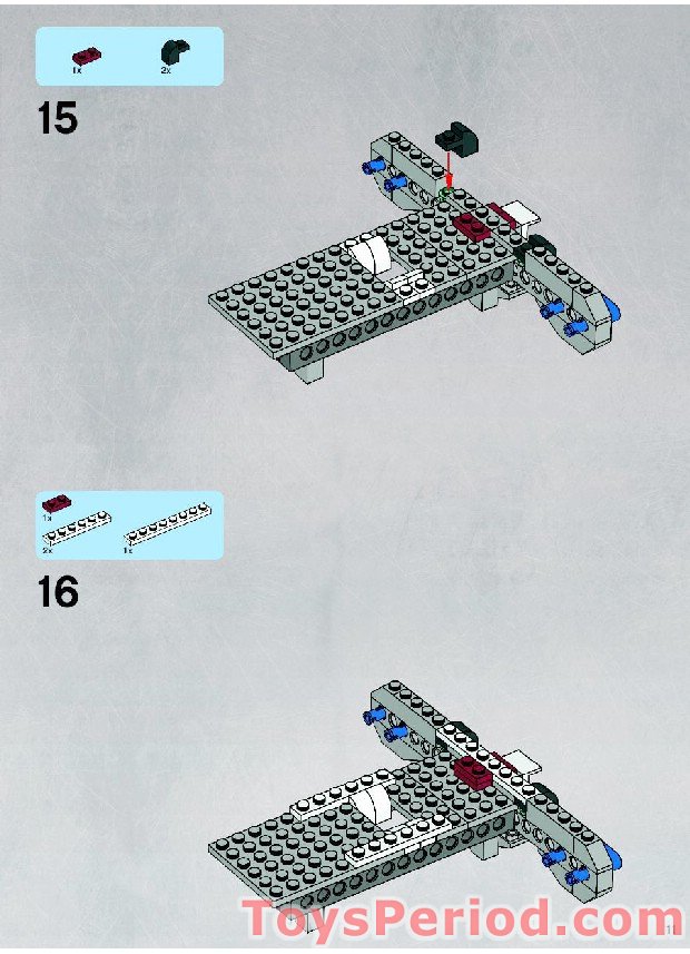 LEGO 8019 Republic Attack Shuttle Instructions and Parts List