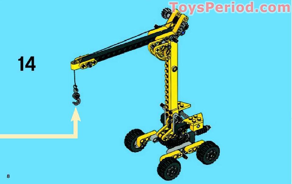 LEGO 8270 Rough Terrain Crane Instructions and Parts List