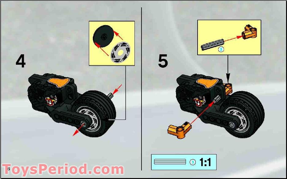 LEGO 8355 H.O.T. Blaster Bike Instructions and Parts List