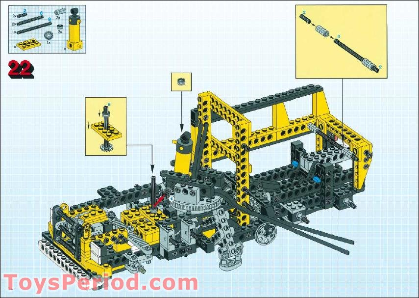 LEGO 8431 Pneumatic Crane Truck Instructions and Parts List