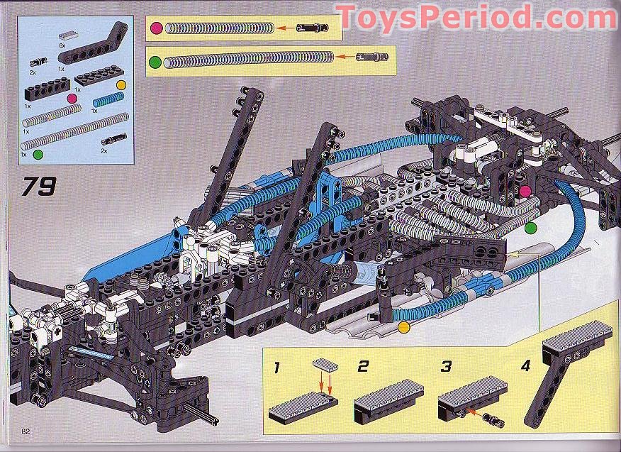 LEGO 8461 Williams F1 Team Racer Instructions and Parts List
