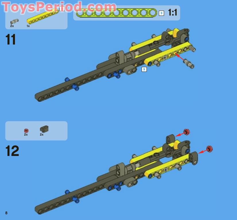 LEGO 8067 Mini Mobile Crane Instructions and Parts List