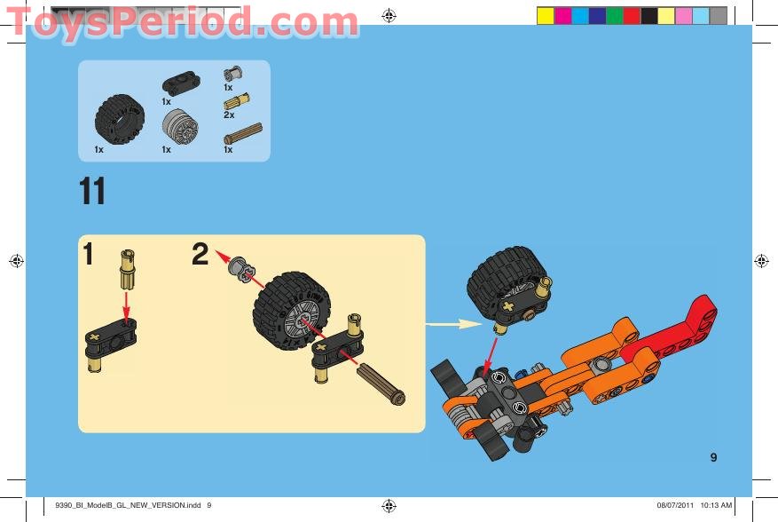 LEGO 9390 Mini Tow Truck Instructions and Parts List