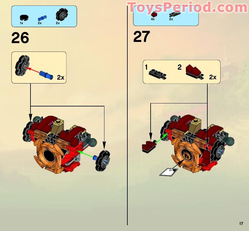 LEGO 9448 Samurai Mech Instructions and Parts List