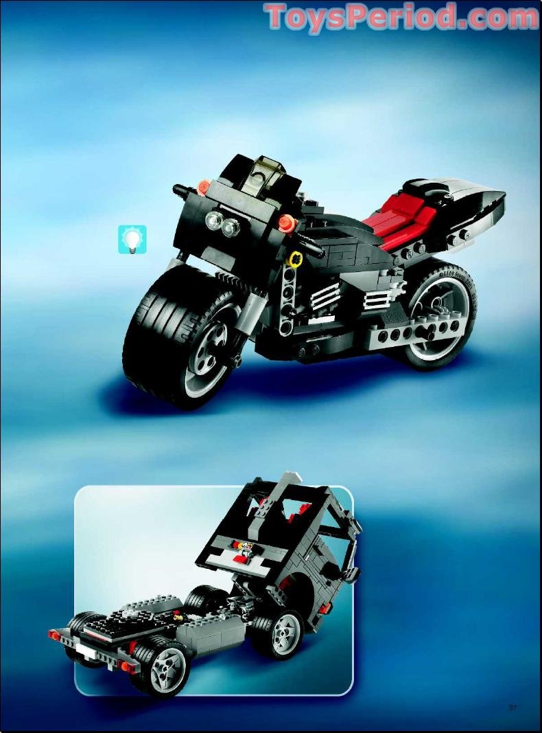 LEGO 4896 Roaring Roadster Instructions and Parts List