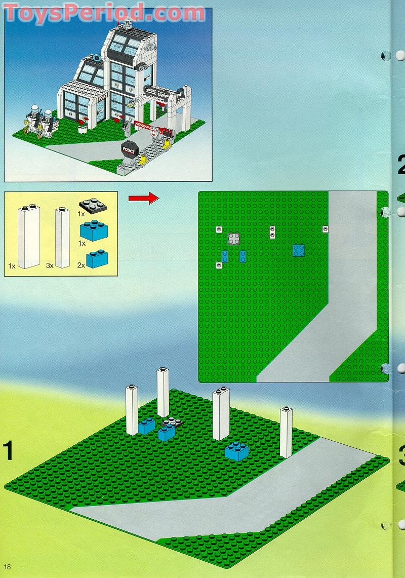 LEGO 6598 Metro PD Station Instructions and Parts List