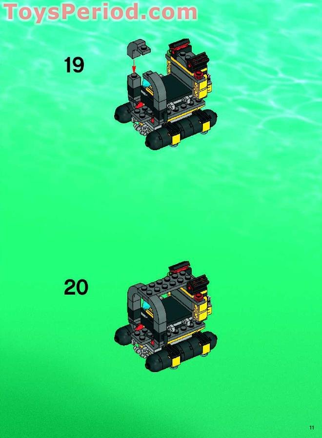 LEGO 7775 Aquabase Invasion Instructions and Parts List
