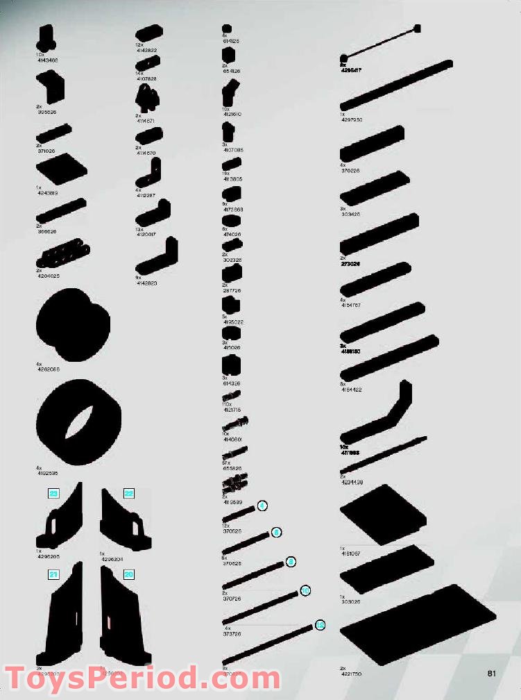 LEGO 8682 Nitro Intimidator Instructions and Parts List