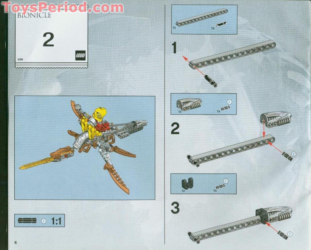 LEGO 8594 Jaller and Gukko Instructions and Parts List