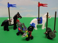 Castle Theme Sets - LEGO 6021 Jousting Knights Castle Duel Minifigures Set
