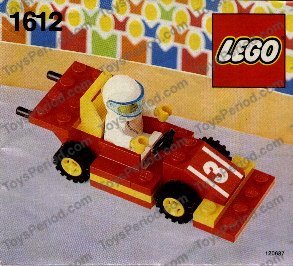 LEGO 1612 Race Car and Driver Polybag Instructions and Parts List