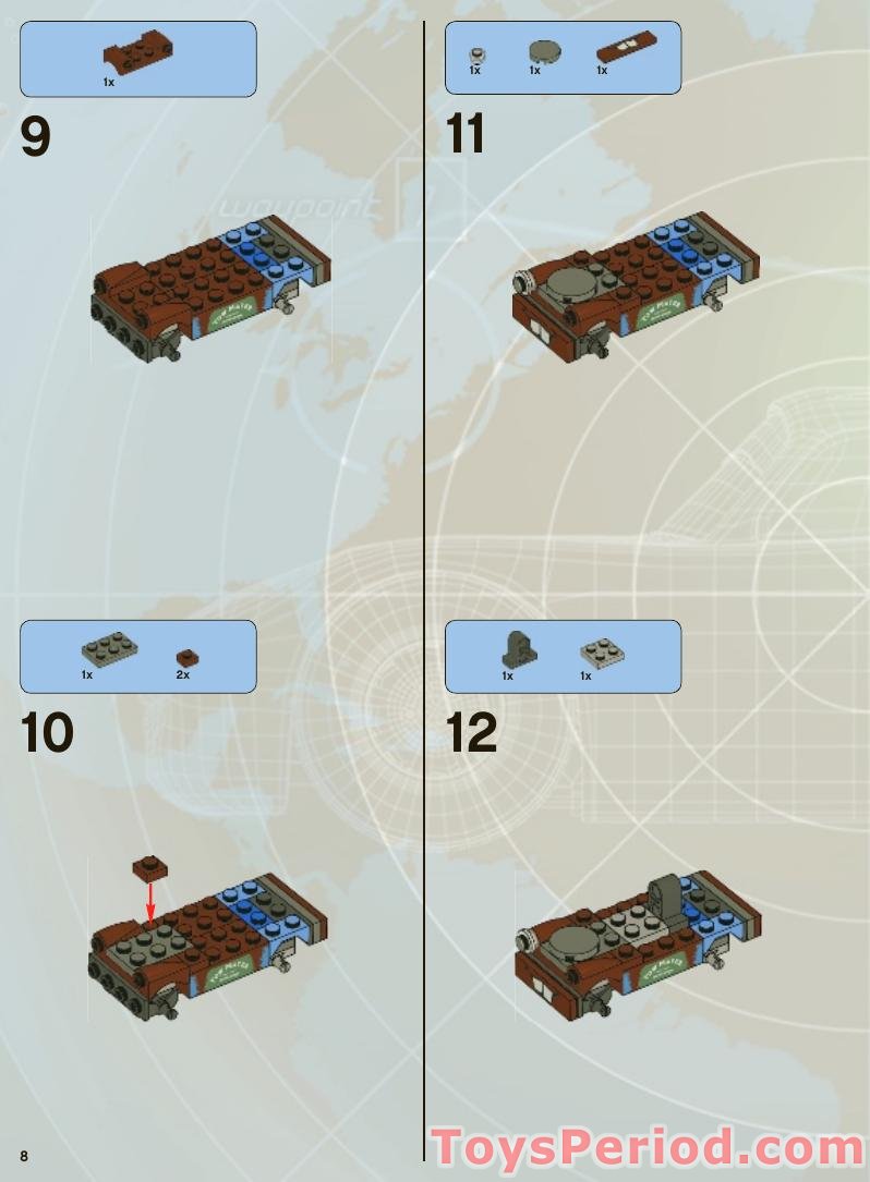 LEGO 8487 Flo's V8 Cafe Instructions and Parts List