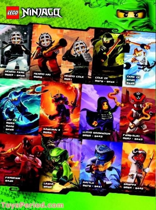 LEGO 9455 Fangpyre Mech Instructions and Parts List