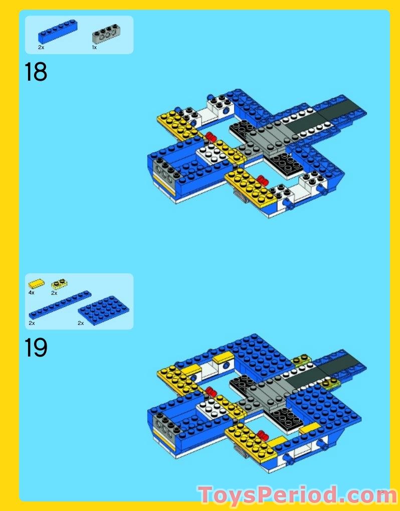 LEGO 31011 Aviation Adventures Instructions and Parts List
