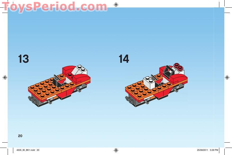 LEGO 4635 Fun with Vehicles Instructions and Parts List