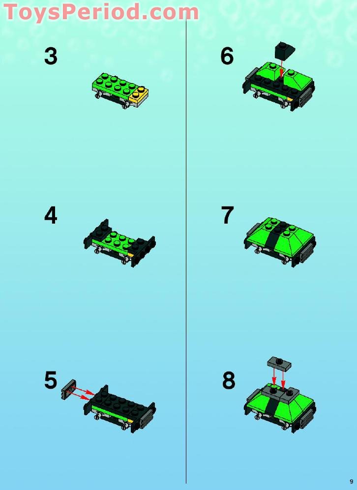 LEGO 4981 Chum Bucket Instructions and Parts List