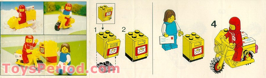 LEGO 6622 Mailman on Motorcycle Instructions and Parts List