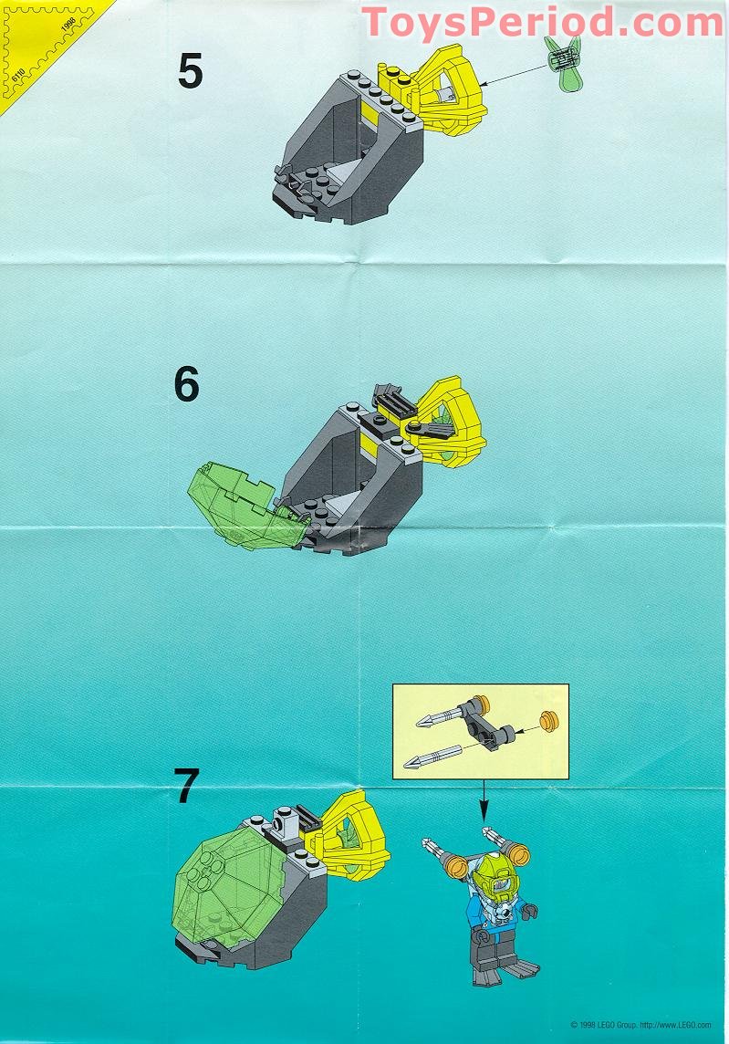 LEGO 6110 Solo Sub Instructions and Parts List