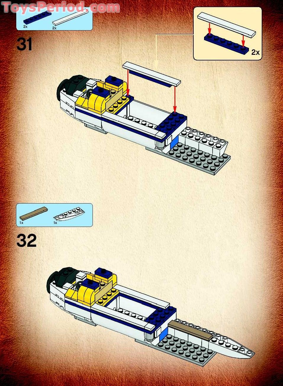 LEGO 7628 Peril in Peru Instructions and Parts List