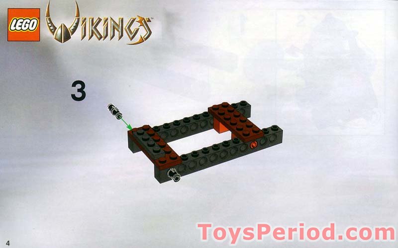LEGO 7017 Viking Catapult Versus Nidhogg Dragon Instructions and Parts List