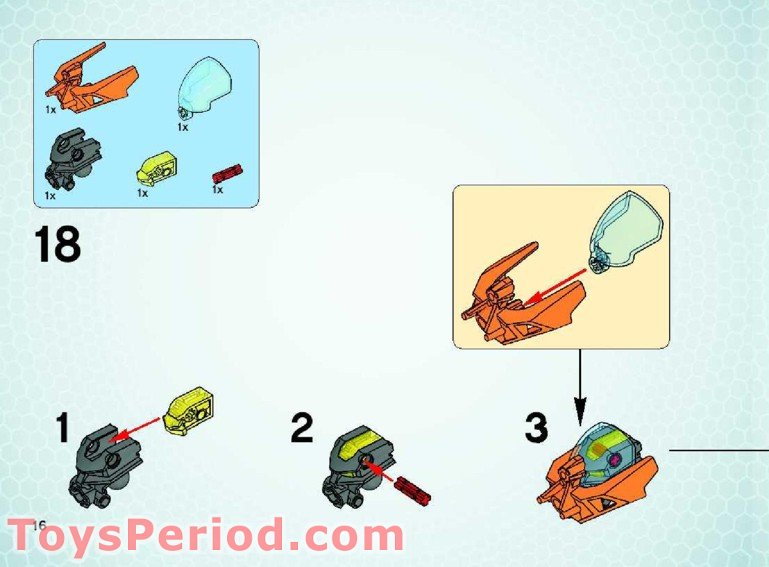 LEGO 8687 Toa Pohatu Instructions and Parts List