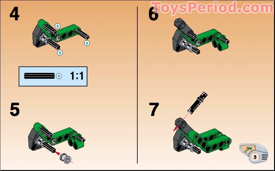 LEGO 8236 Bike Burner Instructions and Parts List
