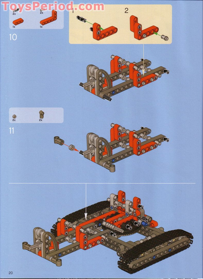 LEGO 8288 Crawler Crane Instructions and Parts List
