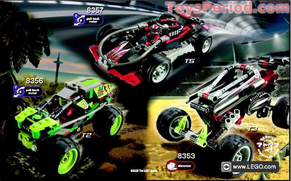 LEGO 8355 H.O.T. Blaster Bike Instructions and Parts List