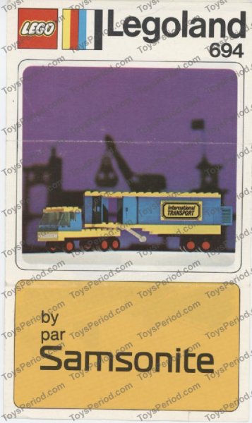 LEGO 694 Transport Truck Instructions and Parts List