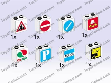 LEGO 5030 Signs for Use with 9v Lighting Bricks Set Parts List