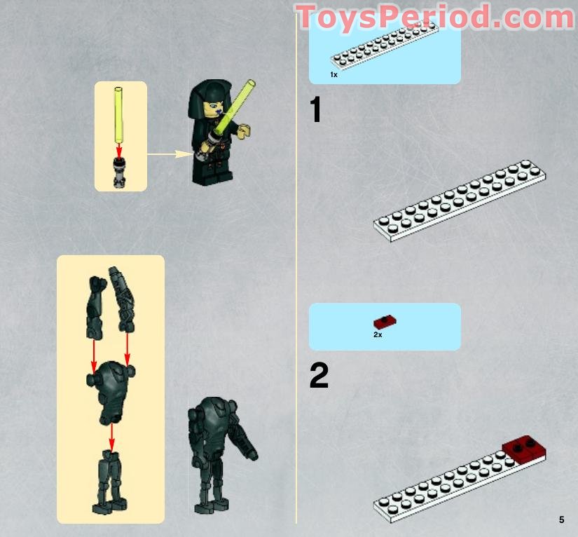 LEGO 7869 Battle for Geonosis Instructions and Parts List